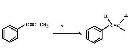 What reagents would you need for the following transformation? A) H_2 ...