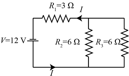 Three resistors are connected to a battery as shown in the figure. Find ...
