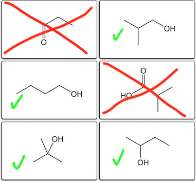 Select all possible structures with a molecular ion at 74 and an ...