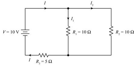What is the current supplied by the battery in the following circuit ...