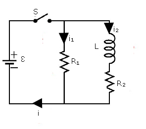 In the diagram is shown an RL circuit with a switch. E1 = 80.0 V, R1 ...