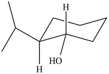 Draw the most stable chair conformation of menthol, and label each ...