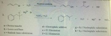 Identify the mechanism by which each of the reaction above proceeds ...