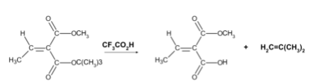 tert-Butyl esters (RCO2C(CH3)3) are converted into carboxylic acids ...