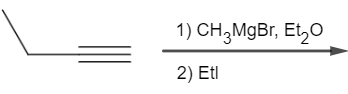 Predict the product of the following reaction: 1) CH3MgBr, Et2O 2) Etl ...
