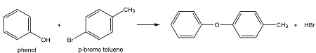 Phenol reacts with p-bromotoluene. What is the product? | Homework ...