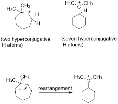 Draw an arrow on the carbocation in the box on the left to show how it ...