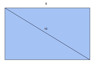 Find the area of the rectangle below. | Homework.Study.com