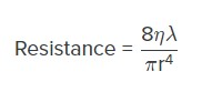 In the following two blood vessels, calculate the resistance to blood ...