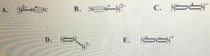 Identify the major and minor resonance contributor(s) for the azide ...