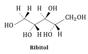 On catalytic hydrogenation over a platinum catalyst, ribose is ...