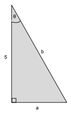 If the angle theta is 26.4 degrees, and the given side is in meters ...