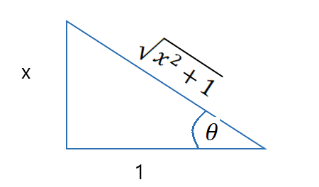 Label the triangle and using trigonometric substitution, compute the ...