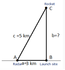A radar station located on the ground is tracking a rocket that is ...