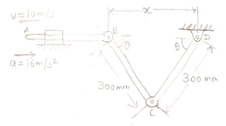 At the instant shown, theta = 60 degrees, and rod AB is subjected to a ...