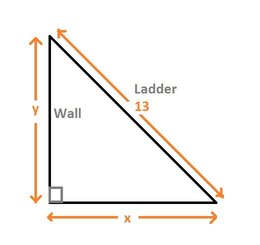 A 13-foot ladder is leaning against a wall. If the top of the ladder ...