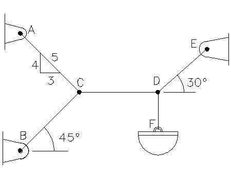Determine the maximum mass of the lamp that the cord system can support ...