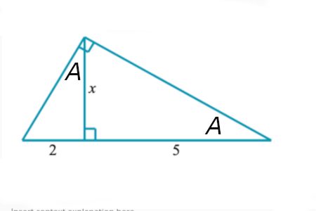 In the figure below, find the exact value of x. (Do not approximate ...