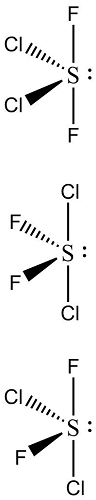 The number of geometric isomers for SCl2F2 is? | Homework.Study.com