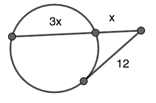 Find the value of x. Given: 3x, x, 12 | Homework.Study.com