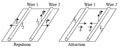 The figure below shows two paralel, straight wires that are very long ...