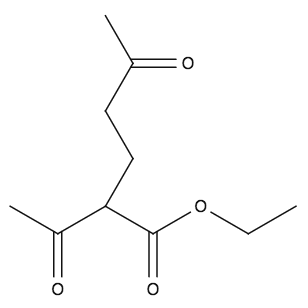 Synthesize the following molecule using only ethanol, formaldehyde, and ...