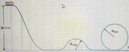 You are designing a roller coaster. The train has a speed of 10.7 m/s ...