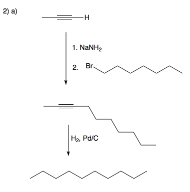 1) Write out the mechanism for: 2) Write out the steps necessary to ...