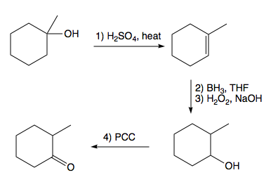 Provide the products for each of the steps in the multistep synthesis ...