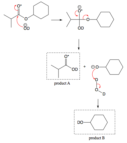 The following starting material is isotopically labeled with O-18 (the ...