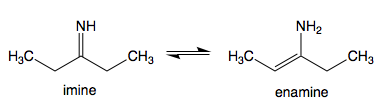 A tautomerization reaction can occur with an imine in a way analogous ...