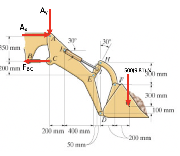 The tractor shovel carries a 500 - kg soil, having a center of mass at ...