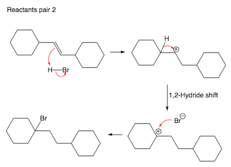 Draw the complete mechanism of each pair of reactants including any ...