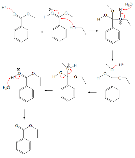 Draw the mechanism for the following reaction. | Homework.Study.com