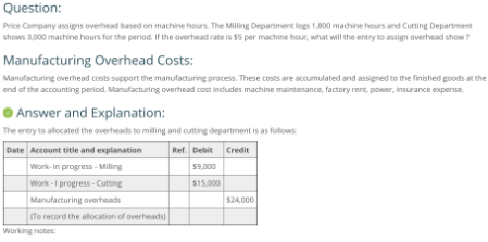 Explain why, in the table, "Work - in progress - Milling," and "Work ...