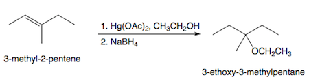 Predict the product for the following reaction. A) 3-methyl-3-pentanol ...
