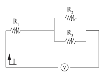 In the three-resistor circuit diagram shown here, R1=9.5, R2=19.5, R3 ...