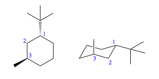 Draw the most stable chair conformation of the following molecule ...