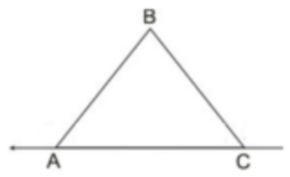 Consider the triangle below. Given that angle BAC is equal to angle BCA ...