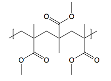 Draw a skeletal structure of methyl methacrylate polymer with 3 ...