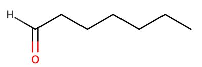 Draw the compound using double bond and triple bond: Heptanal ...
