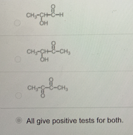 Which of the following will give both a positive Tollens' test and a ...