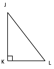 Given the triangle JKL where angle K is a right angle, determine which ...