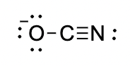 Assign a formal charge to each atom in the cyanate ion: :OC - N: -1 ...