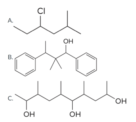 Locate the stereogenic centers in each molecule. Compounds may have one ...