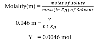 Urea (NH2)2CO is dissolved in 100.0 g of water. The solution freezes at ...