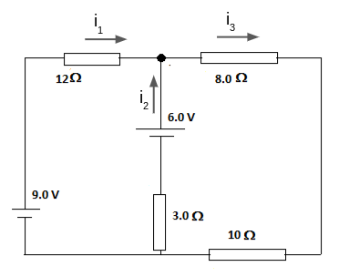 a. On the figure below, indicate the currents. b. Find a closed system ...