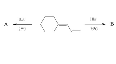 What is the major product of following HBr addition? | Homework.Study.com