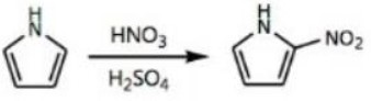 If the nitration of pyrrole occurs at position 2 of the ring as shown ...