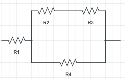 Resistors of values R1 = 8.00 ohms, R2 = 3.00 ohms, R3 = 13.00 ohms ...
